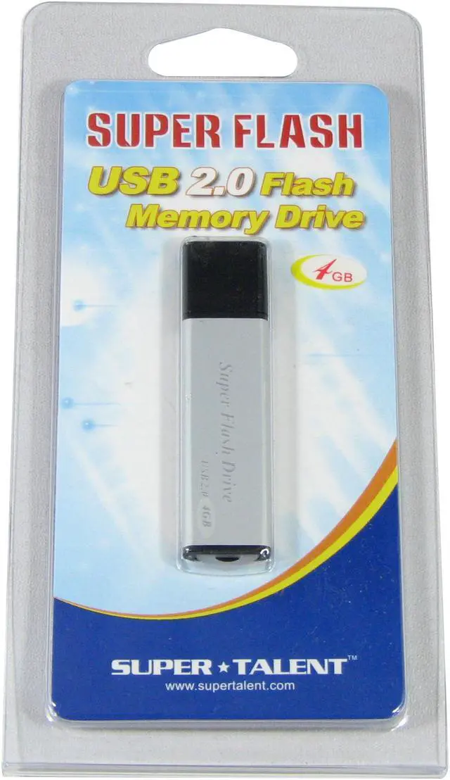 SUPER TALENT 4GB ReadyBoost Flash Drive (USB2.0 Portable) Model RBST ...