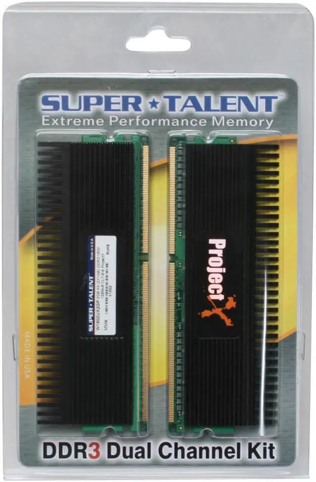 SUPER TALENT 2GB (2 x 1GB) DDR3 1600 (PC3 12800) Dual Channel Kit ...