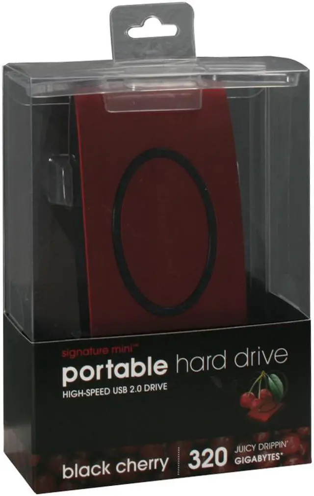 SimpleTech Signature Mini 320GB USB 2.0 2.5" Portable Black Cherry ...