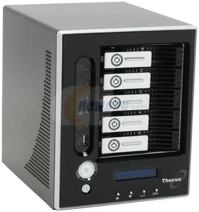 Thecus N5200B 5.0TB 5TB NAS Server Intel Celeron M Processor - Newegg.com