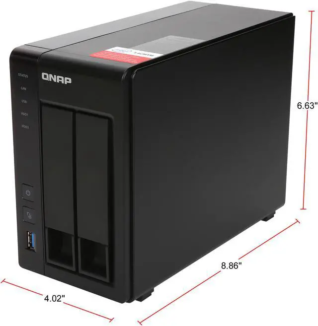 QNAP TS-251+-8G-US 2-Bay Personal Cloud NAS with HDMI output. DLNA, AirPlay and PLEX Support ...