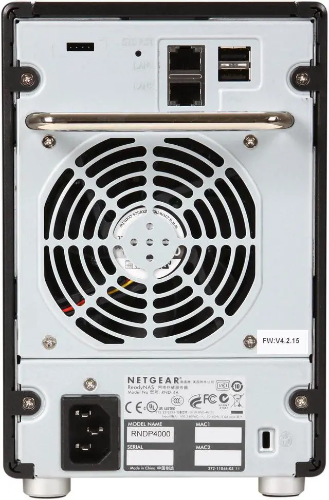 NETGEAR RNDP4000-100NAS ReadyNAS Pro 4 Diskless 4-bay unified network ...