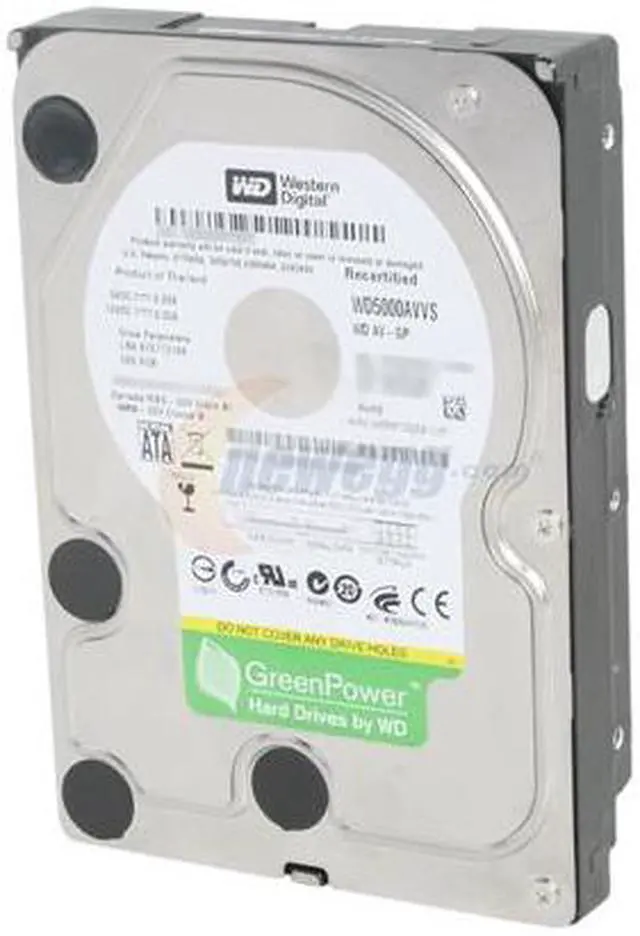Refurbished: Western Digital AV-GP RFHWD5000AVVS 500GB 8MB Cache SATA 3.0Gb/s 3.5" Internal AV ...