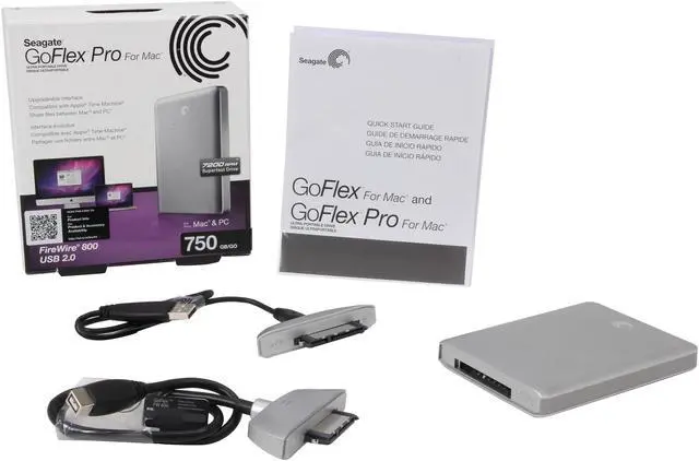 Seagate GoFlex Pro for Mac 750GB Ultra-Portable Hard Drive (Silver ...