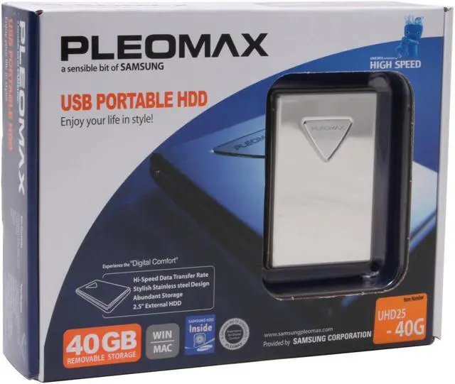 SAMSUNG PLEOMAX 40GB USB 2.0 2.5" External Hard Drive - Newegg.com