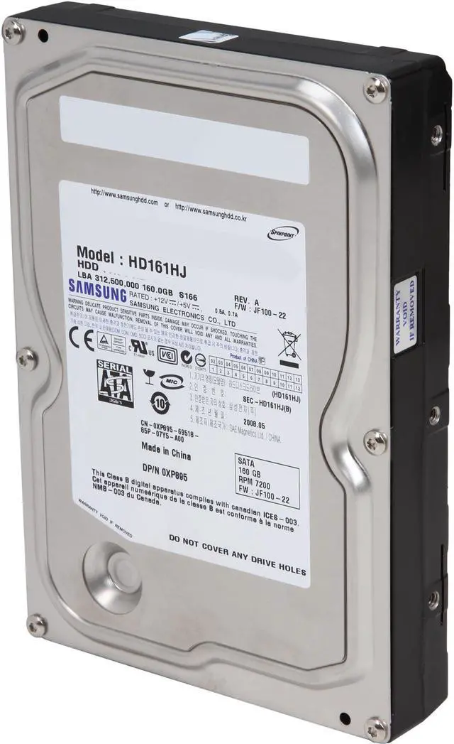 Refurbished: SAMSUNG STSHD161HJ / HD161HJ 160GB 7200 RPM 8MB Cache SATA ...