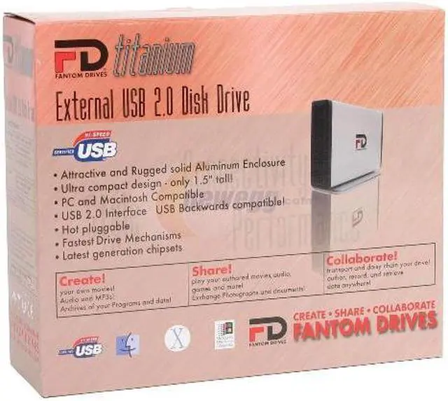 Fantom Drives Titanium 160GB USB 2.0 3.5" External Hard Drive - Newegg.com