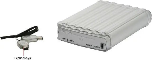 BUSlink 1.5TB USB 2.0 3.5" CipherShield Hardware Encrypted 192-bit Key ...