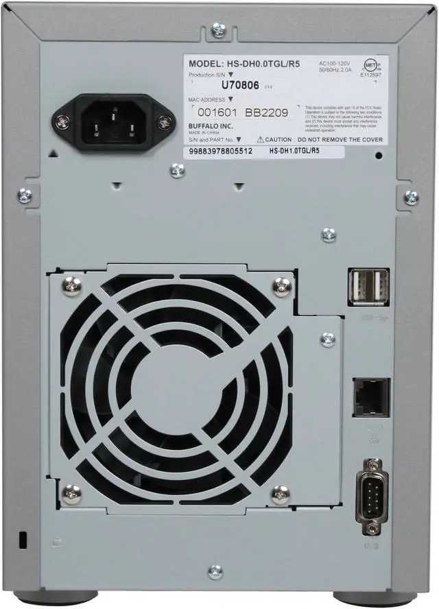 BUFFALO HS-DH1.0TGL/R5 TeraStation Live Multimedia Storage Server ...