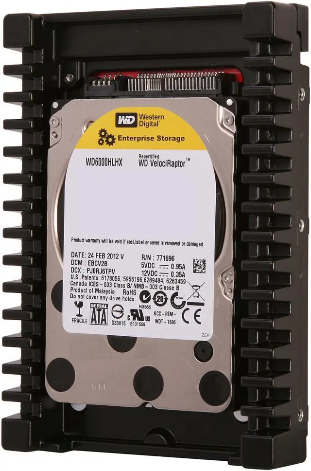 Refurbished: WD WD VelociRaptor WD6000HLHX 600GB 10000 RPM 32MB Cache ...