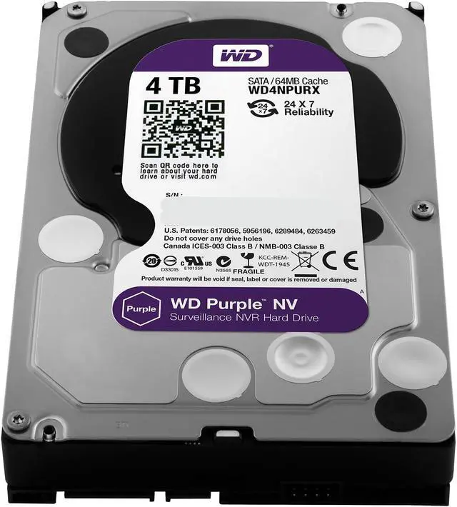 Open Box: WD Purple NV 4TB Surveillance Hard Disk Drive - 5400 RPM ...