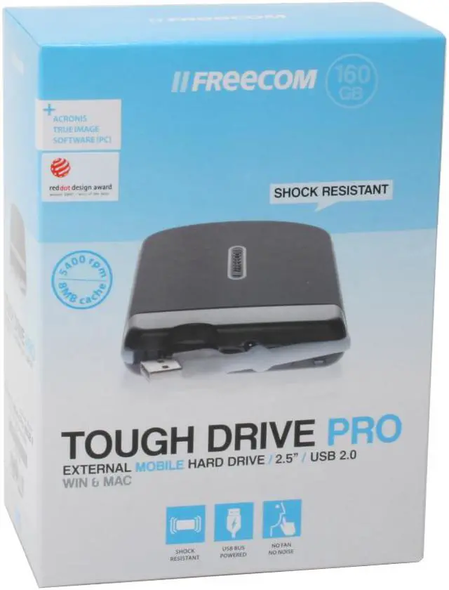 FREECOM ToughDrive Pro 160GB USB 2.0 2.5" External Hard Drive - Newegg.com