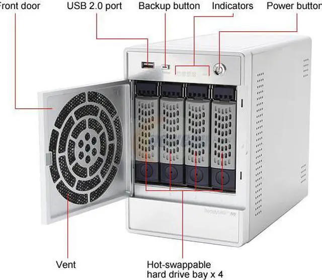 Infrant ReadyNAS NV RNV1-S2-X425, 1.0TB with 4 x 250GB pre-installed ...