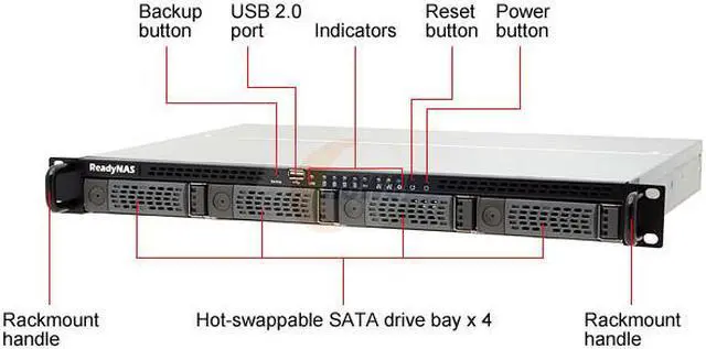 Infrant ReadyNAS 1100 RN11-B3-0000 DLS no pre-installed HDD RAID 0/1/5 ...