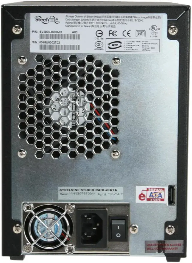 EZQUEST SteelVine Studio Raid 1.25TB 3.5" eSATA External Hard Drive ...