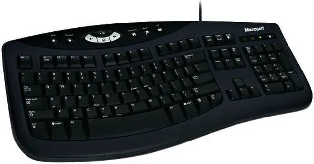 Microsoft Black Comfort Curve Keyboard 2000 - English Localization ...