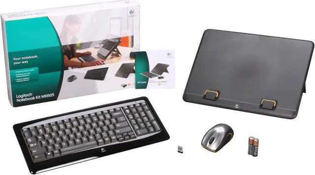 Logitech MK605 Notebook Kit - K340 Wireless Keyboard, M505 Wireless ...