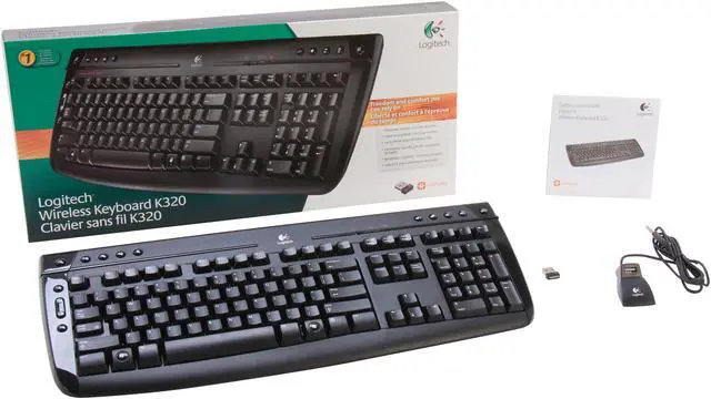 Logitech K320 Black RF Wireless Keyboard - Newegg.com