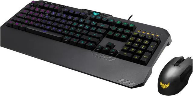 ASUS TUF Gaming Battle Box USB Gaming Keyboard Mouse Set featuring a ...