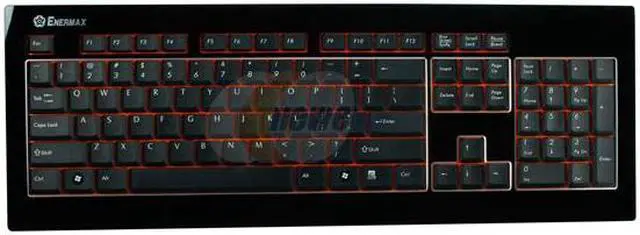 ENERMAX ACRYLUX WIRELESS KB009W-B Black 2.4 GHz Wireless Keyboard Built ...