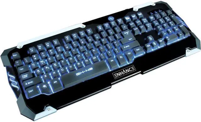 ENHANCE GX-K2 LED Gaming Keyboard with Mechanical Feel Hybrid Switches ...