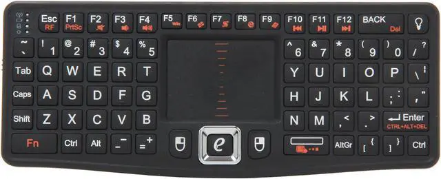 VisionTek Candyboard Keyboard with Touchpad 900508 Black RF Wireless ...