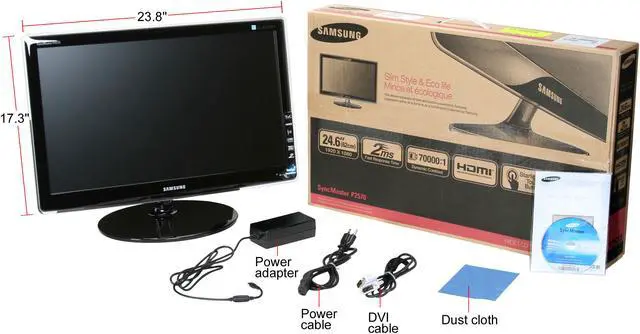Open Box: SAMSUNG 24.6" LCD Monitor 2ms(GTG) DVI, HDMI P2570 - Newegg.com