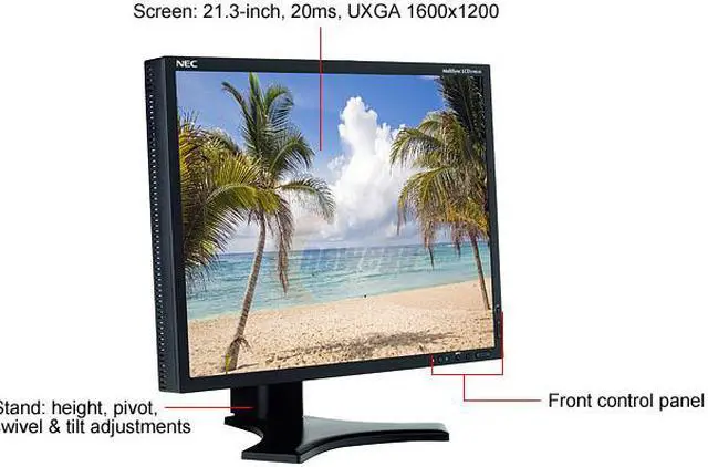 NEC Display Solutions 21.3" UXGA LCD Monitor 20 ms D-Sub, DVI ...