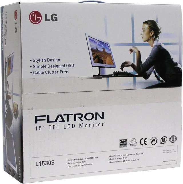 LG 15" Active Matrix, TFT LCD XGA LCD Monitor 16 ms D-Sub L1530S ...