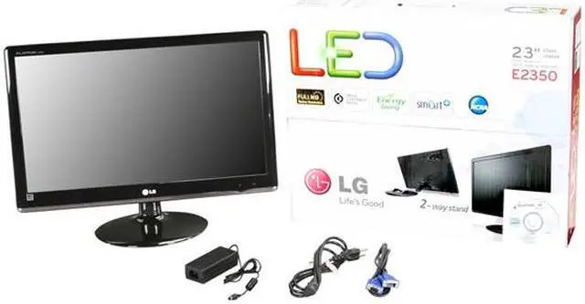 LG E2350V-SN Glossy Black 23" 5ms Full HD HDMI LED Backlight LCD ...