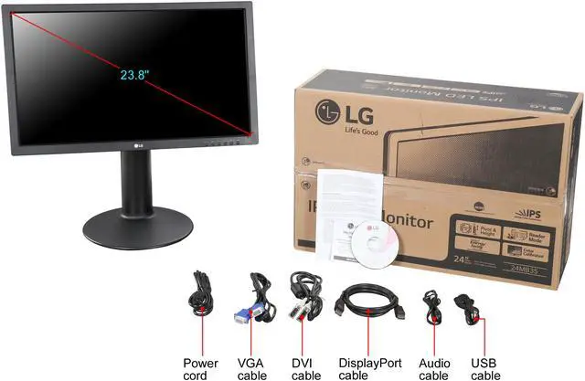 LG 24MB35PY-B Black 23.8" Full HD 1920 x 1080 5ms IPS-Panel Widescreen ...