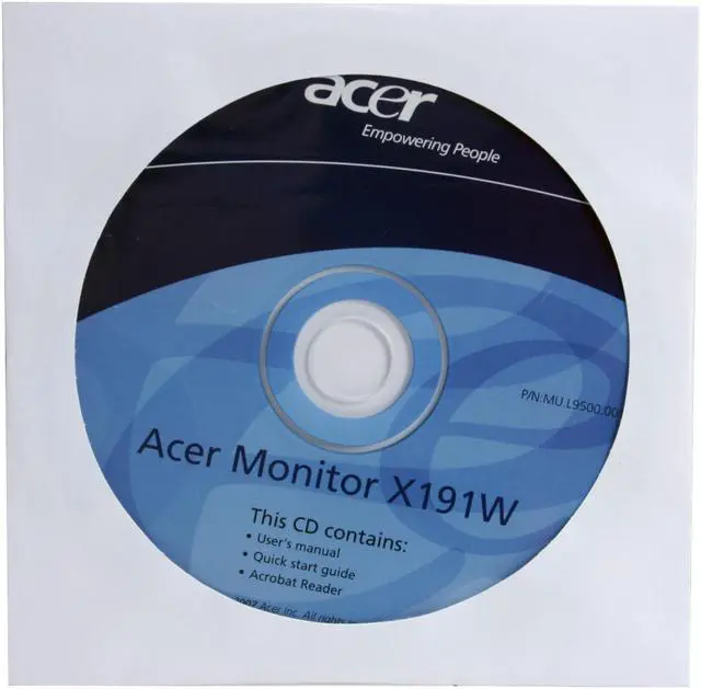 Acer 19" Active Matrix, TFT LCD SXGA LCD Monitor 5 ms D-Sub, DVI ...