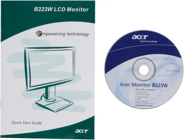 Acer 22" TFT LCD WSXGA+ LCD Monitor w/t Height and Pivot Adjustments 5 ...