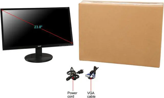 Refurbished: Acer K242HYL Abd 24" (Actual size 23.8") Full HD 1920 x ...