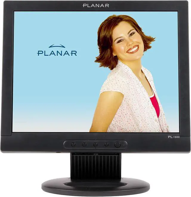 PLANAR 15" Active Matrix, TFT LCD XGA LCD Monitor 8 ms D-Sub PL1500BK ...