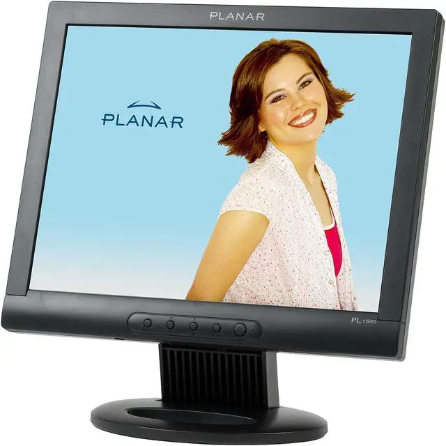 PLANAR 15" Active Matrix, TFT LCD XGA LCD Monitor 8 ms D-Sub PL1500BK ...