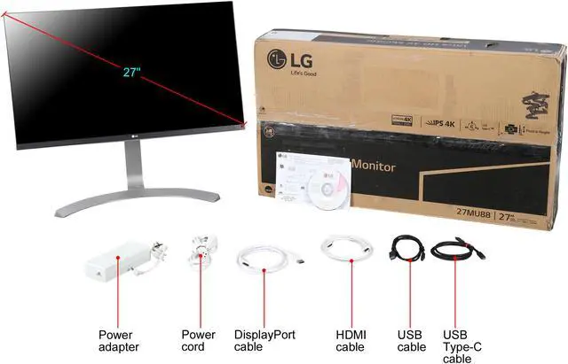 Refurbished: LG 27" 60Hz LCD Monitor FreeSync (AMD Adaptive Sync) HDMI ...