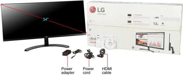 Refurbished: LG 34" 60 Hz / 75Hz with Freesync & HDMI 1.4 and up IPS ...