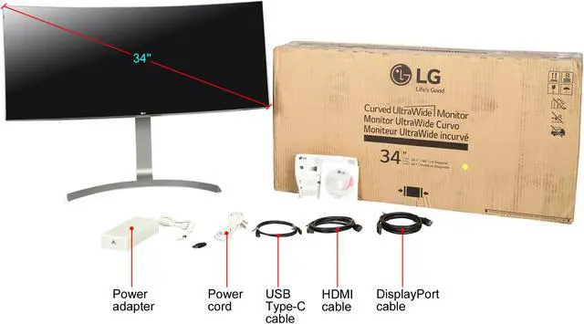 Refurbished: LG 34CB99-W White 34" LED Backlight 21:9 UltraWide WQHD ...