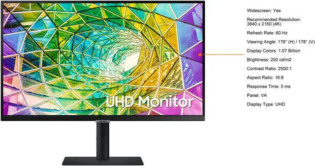 Open Box: SAMSUNG A800N ViewFinity LS32A800NMNXGO 32" UHD 3840 x 2160 ...