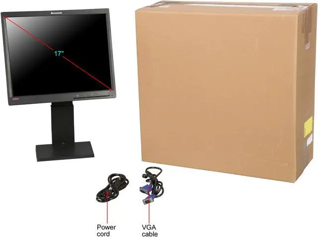 Refurbished: Lenovo 17" 75 Hz LCD Monitor D-Sub, DVI ThinkVision ...