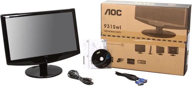 AOC 18.5" Active Matrix, TFT LCD LCD Monitor 5 ms D-Sub 931SWL - Newegg.com