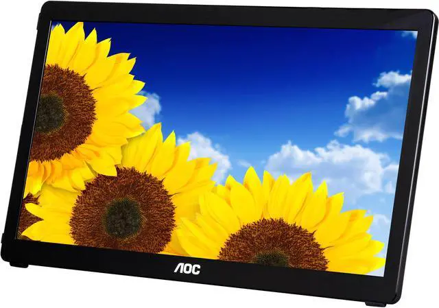 Refurbished: AOC 16" 60Hz Active Matrix, TFT LCD LCD Monitor 16 ms USB ...