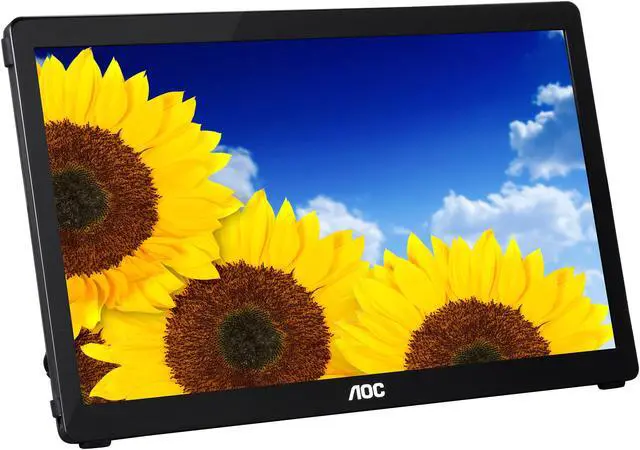 Refurbished: AOC 16" 60Hz Active Matrix, TFT LCD LCD Monitor 16 ms USB ...