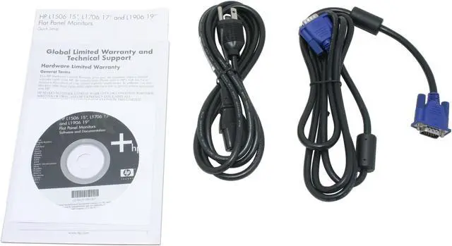 HP 19" Active Matrix, TFT LCD SXGA LCD Monitor 5 ms D-Sub L1906 ...