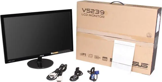 Refurbished: ASUS 23" IPS LCD Monitor 5ms (GTG) D-Sub, DVI, HDMI VS239H ...