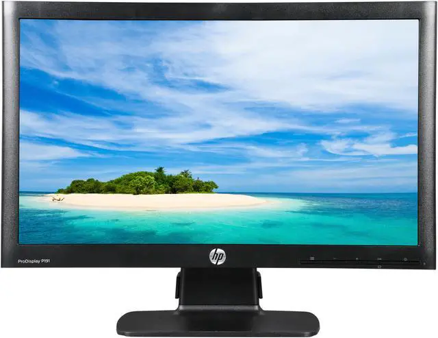 HP P191 Black 18.5" 5ms Widescreen LED Backlight LCD Monitor 250 CD/M2 ...