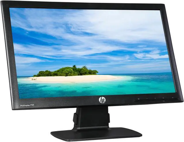 HP P191 Black 18.5" 5ms Widescreen LED Backlight LCD Monitor 250 CD/M2 ...