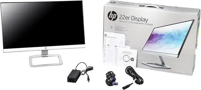 HP 22ER Frameless Silver/White 21.5" IPS LED Monitors 60Hz - Newegg.com