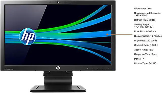 Open Box: HP 23" 60 Hz TN FHD Notebook Docking Monitor 5 ms D-Sub, USB ...